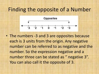 Finding opposites and absolute value 2.1 (1) | PPSX
