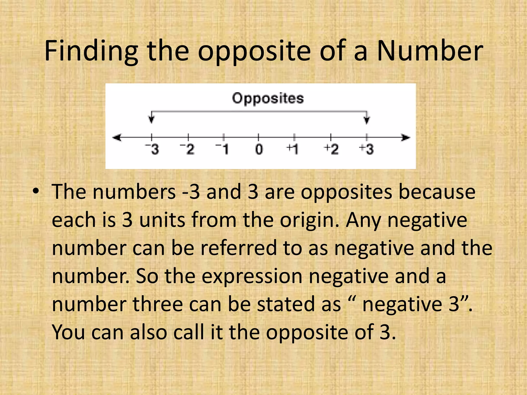 Finding opposites and absolute value 2.1 (1) | PPSX