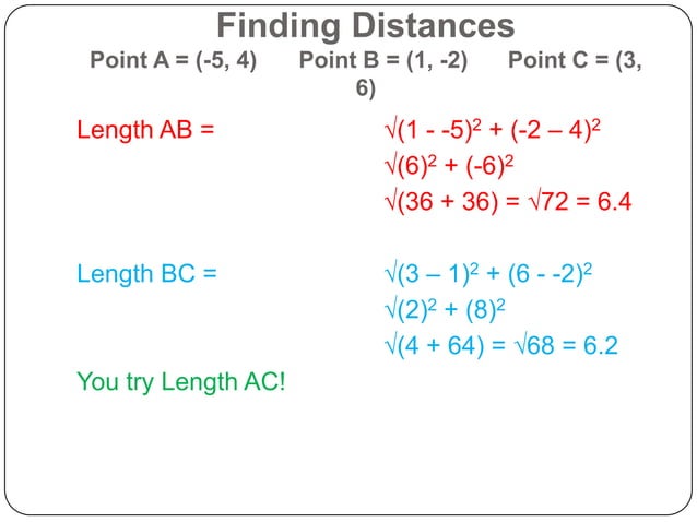 Finding perimeter using distance formula | PPTX
