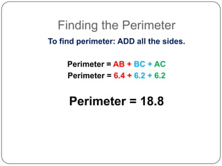 Finding perimeter using distance formula | PPTX