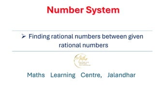 Finding rationals between given rational numbers | PDF | Primary Education | Education