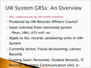 Finding and Reading General Records Schedules | PPT