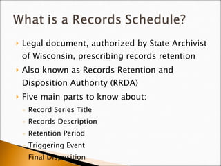 Finding and Reading General Records Schedules | PPT