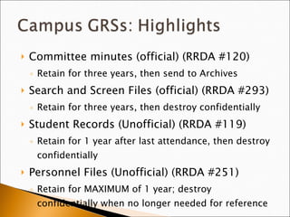 Finding and Reading General Records Schedules | PPT
