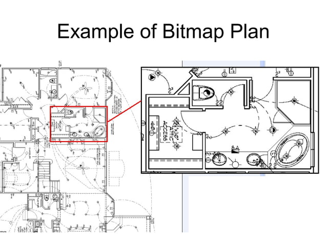 Finding room dimension within bitmap plan image | PPT
