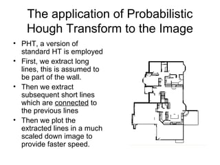 Finding room dimension within bitmap plan image | PPT