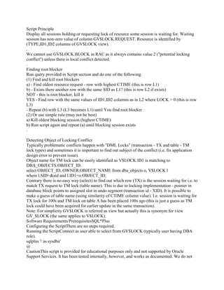 Finding root blocker in oracle database | DOCX