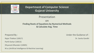 Finding root of equation (numarical method) | PPTX