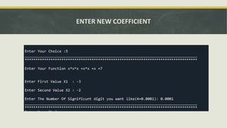 Finding root of equation (numarical method) | PPTX