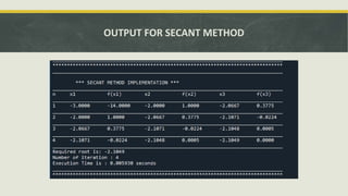Finding root of equation (numarical method) | PPTX