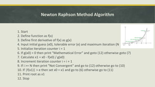 Finding root of equation (numarical method) | PPTX