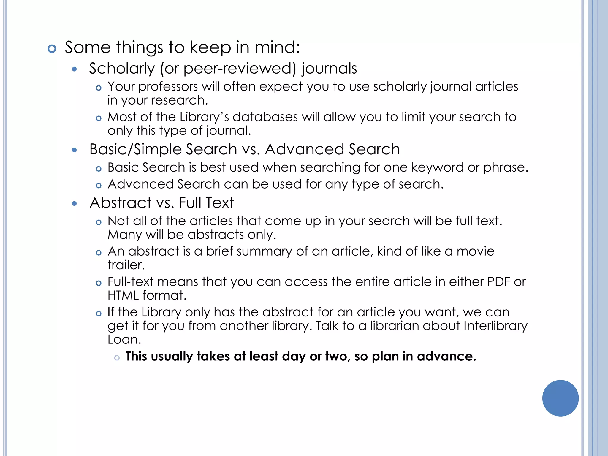 Finding scholarly articles | PPTX