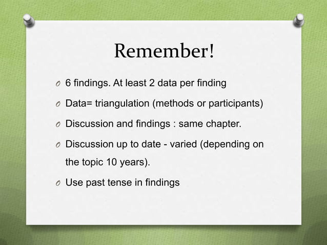 Findings & discussion | PPTX | Homework and Study | Education