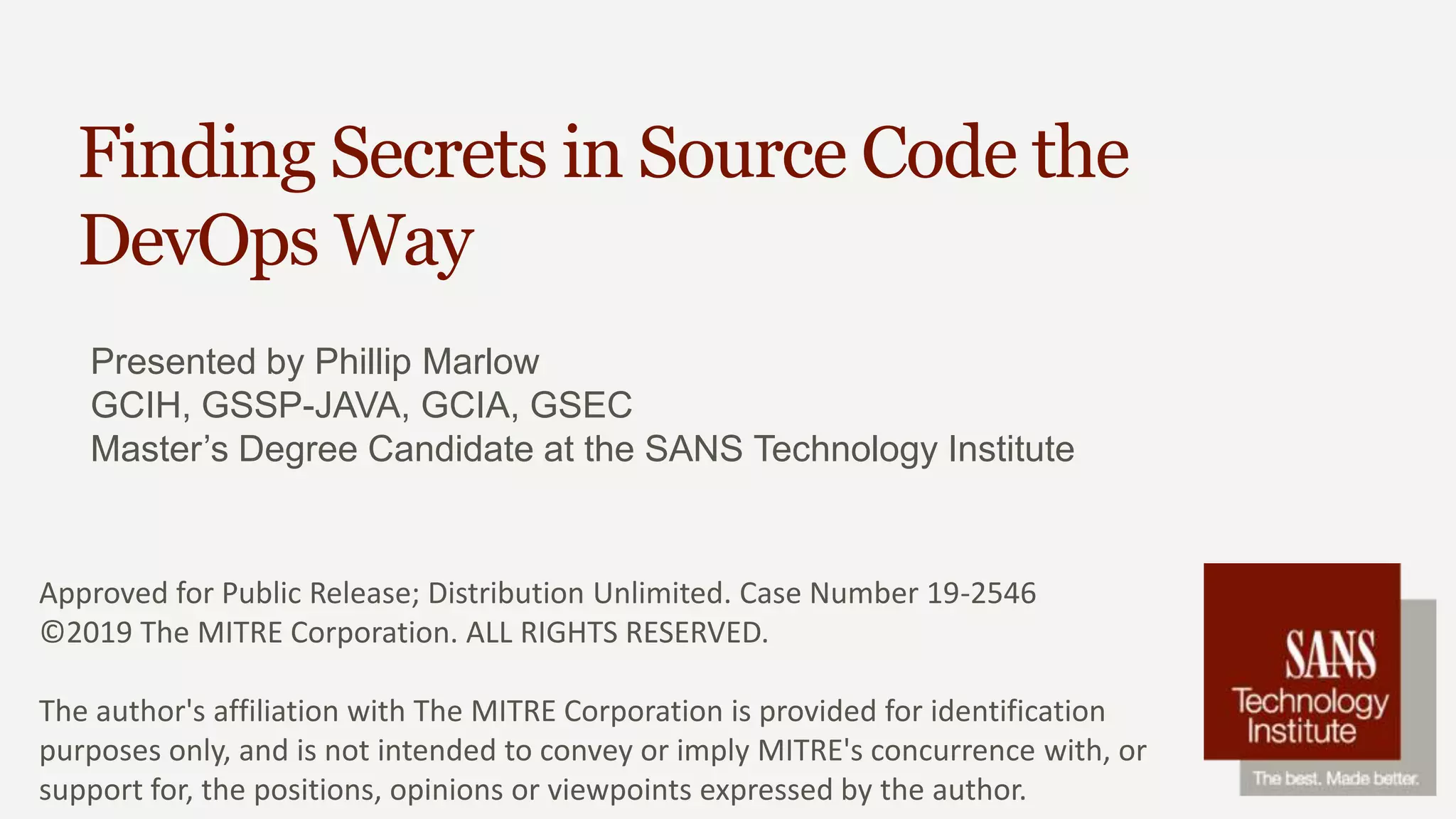 Finding Secrets In Source Code The Devops Way Ppt 6225