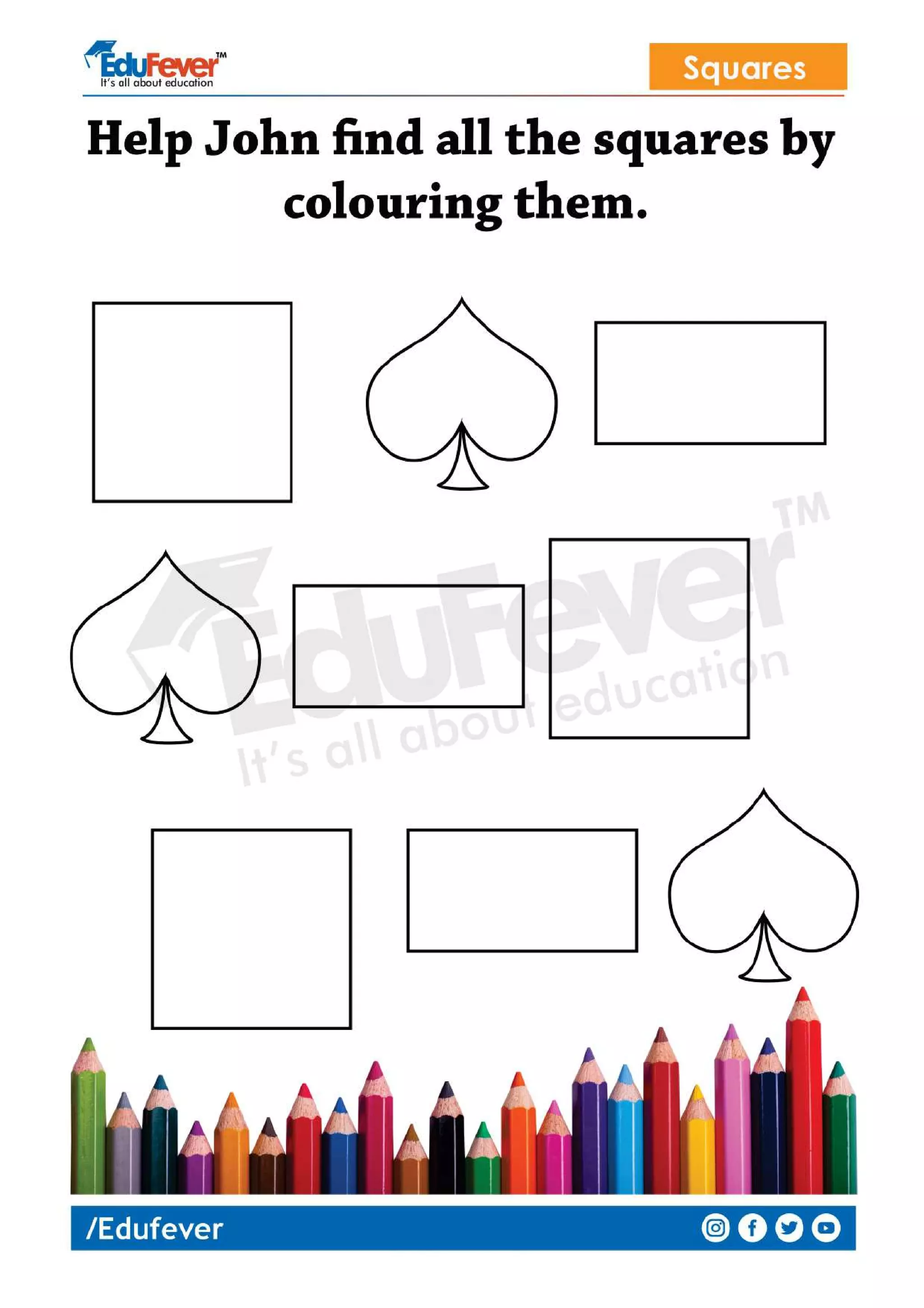 Finding Shapes - LKG Worksheet | PDF