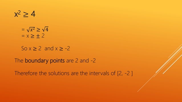 Finding solution set of quadratic inequalities | PPTX