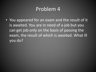 Finding solutions (problem solving) exercise | PPTX