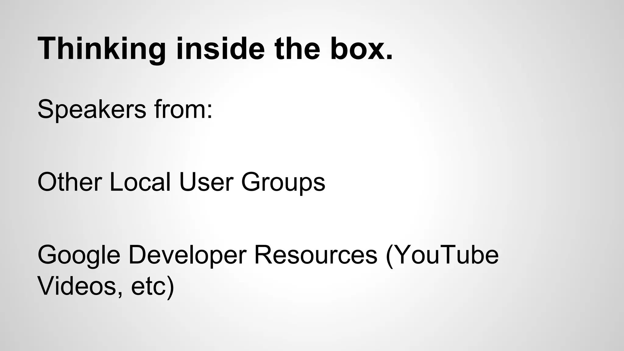 Finding speakers | PPT