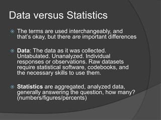 Finding statistics2 | PPTX | Business | Business and Finance