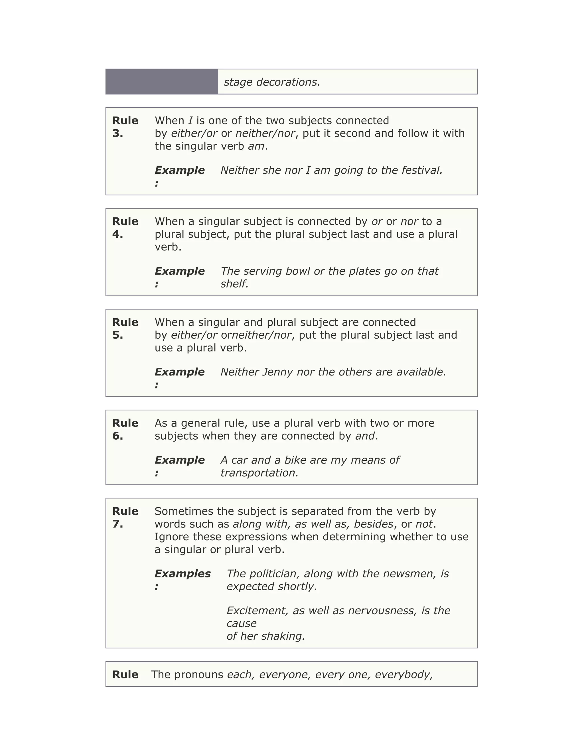 Finding subjects and verbs | DOC