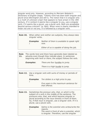Finding subjects and verbs | DOC