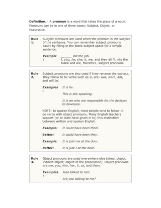Finding subjects and verbs | DOC