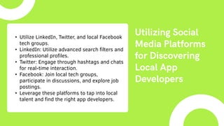 Your Roadmap to Locating Mobile App Developers Near Me | PPT
