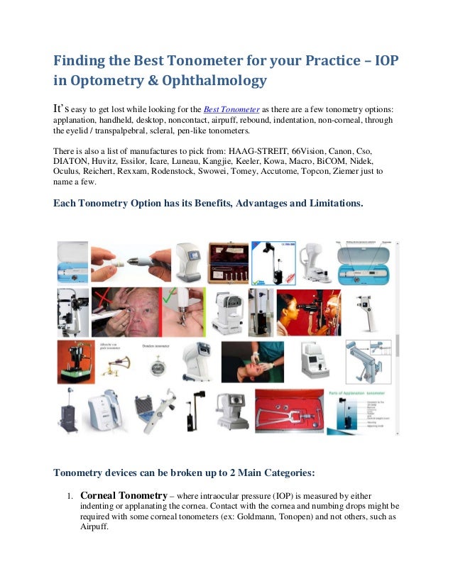 Finding the Best Tonometer for your Practice – IOP in Optometry & Oph… Finding the Best Tonometer for your Practice – IOP in Optometry & Oph…