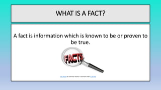 Finding the facts | PPT