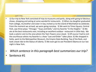 Finding the main idea eng 81 | PPT