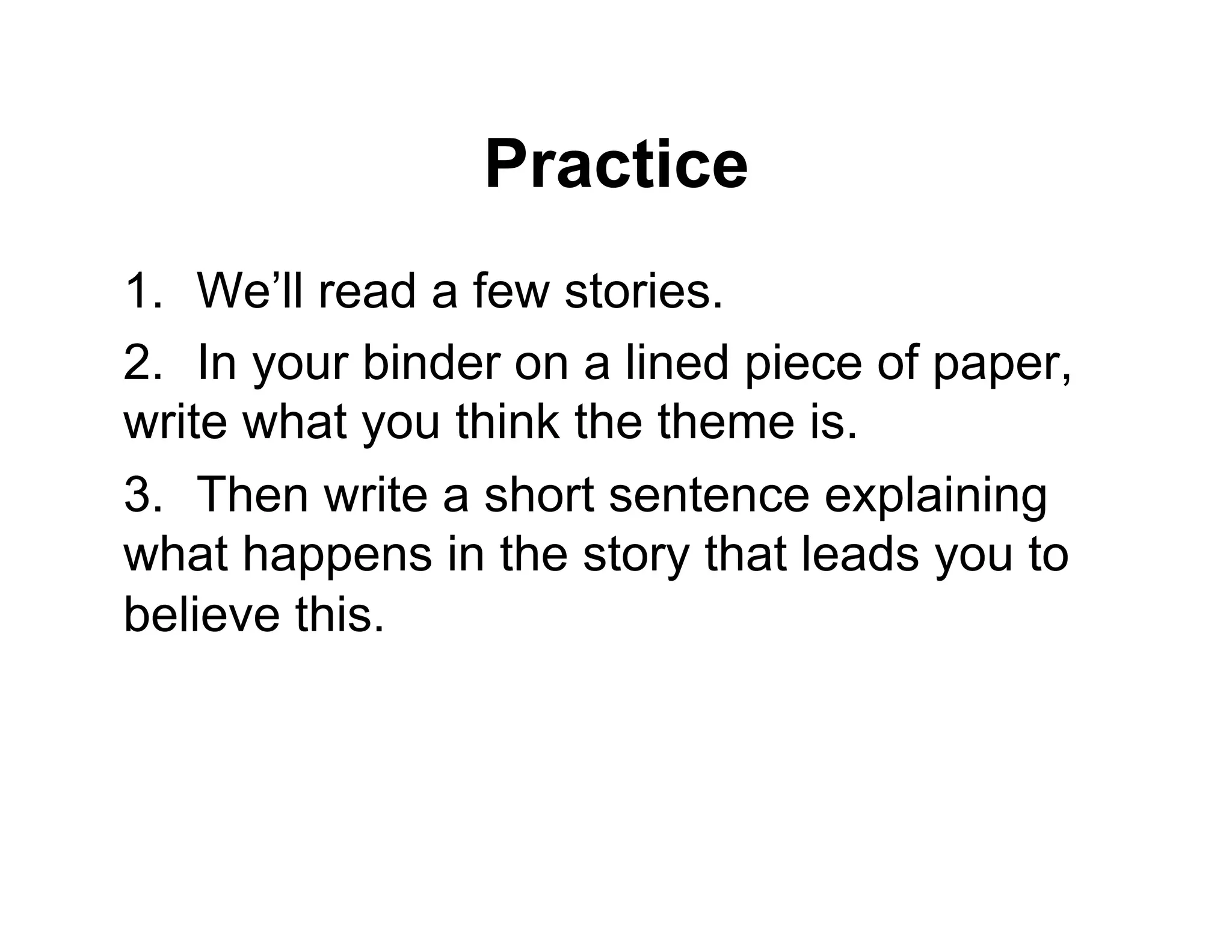 Finding theme in literature | PPT