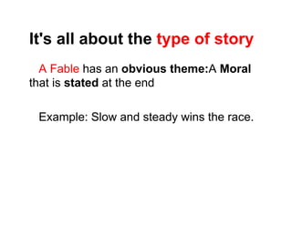 Finding theme in literature | PPT