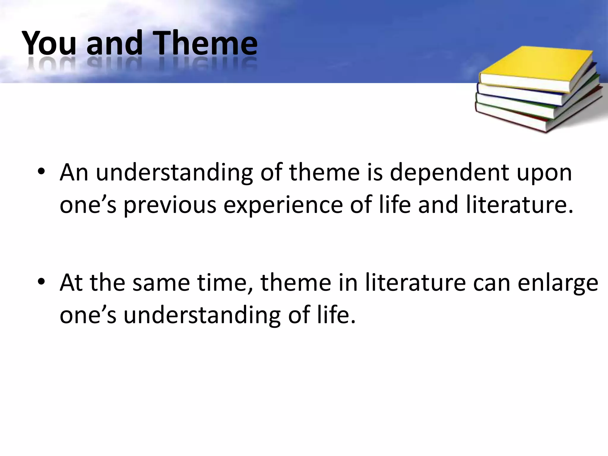 Finding themes in literature ppt | PPTX
