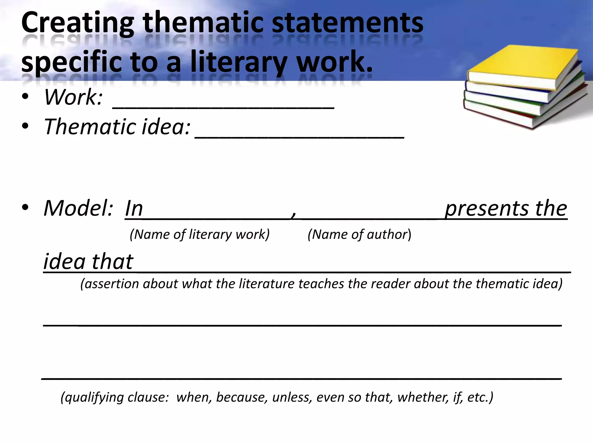 Finding themes in literature ppt | PPTX