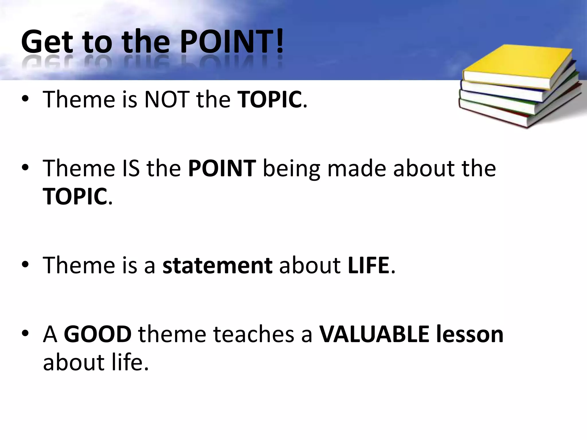 Finding themes in literature ppt | PPTX