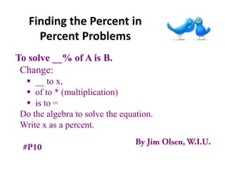 Solving Percent Problems