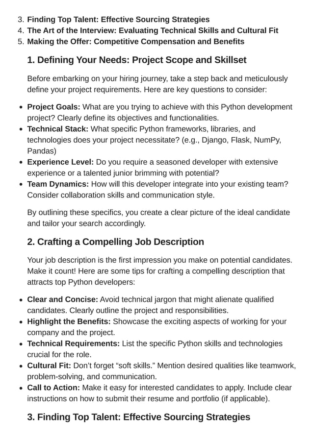 Finding the Perfect Fit - How to Hire Top Python Developers for Your ...