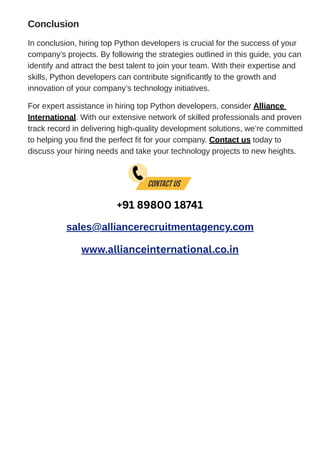 Finding the Perfect Fit - How to Hire Top Python Developers for Your ...