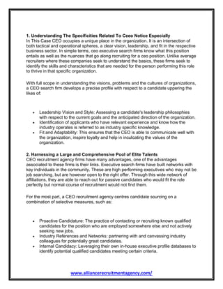 Finding the Perfect Fit How CEO Recruitment Companies Elevate Executive ...