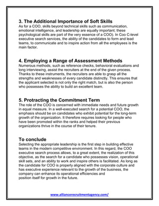 Finding the Perfect Fit The Role of COO Executive Search in Building ...