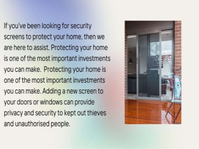 Finding The Right Security Screen For Your Home | PPTX