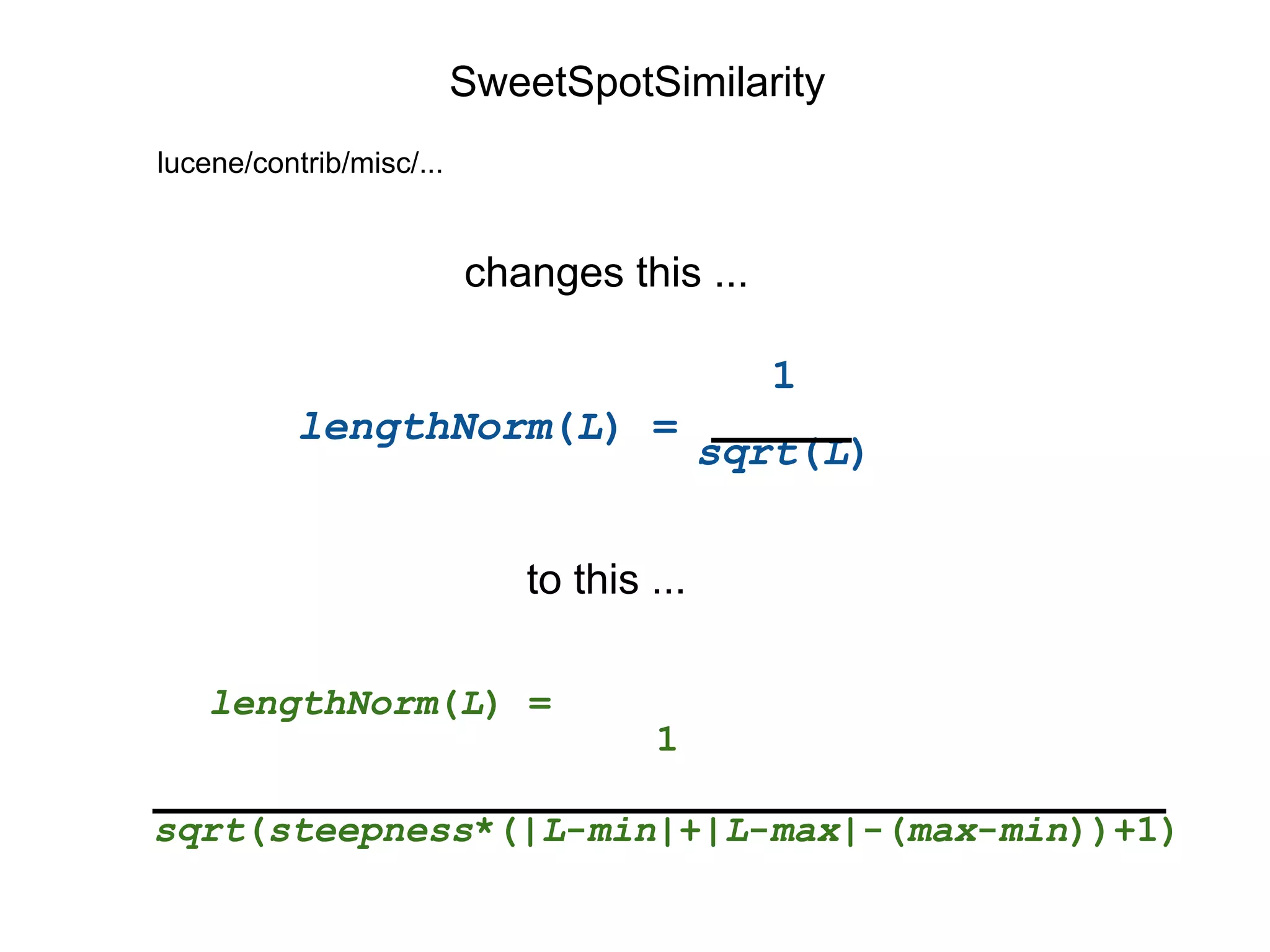 Using SweetSpotSimilarity for Solr Fulltext Indexing | PDF