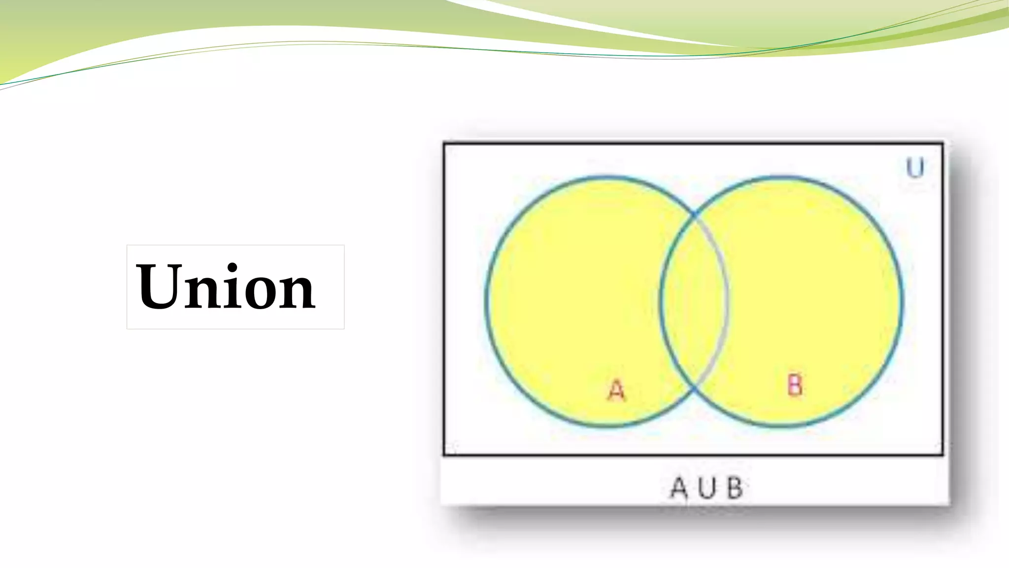 Finding union, intersection and complements | PPT