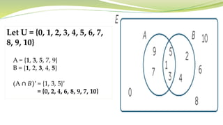Finding union, intersection and complements | PPT