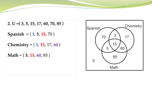 Finding union, intersection and complements | PPT