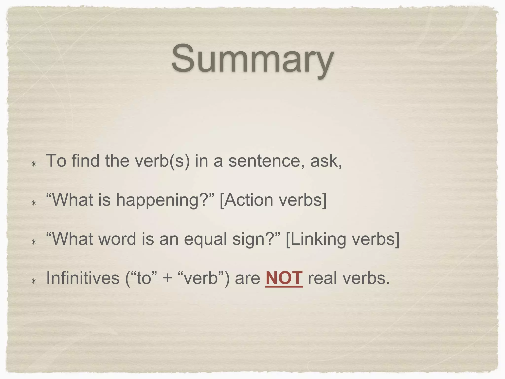 Finding verbs | PPTX