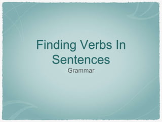 Finding verbs | PPTX