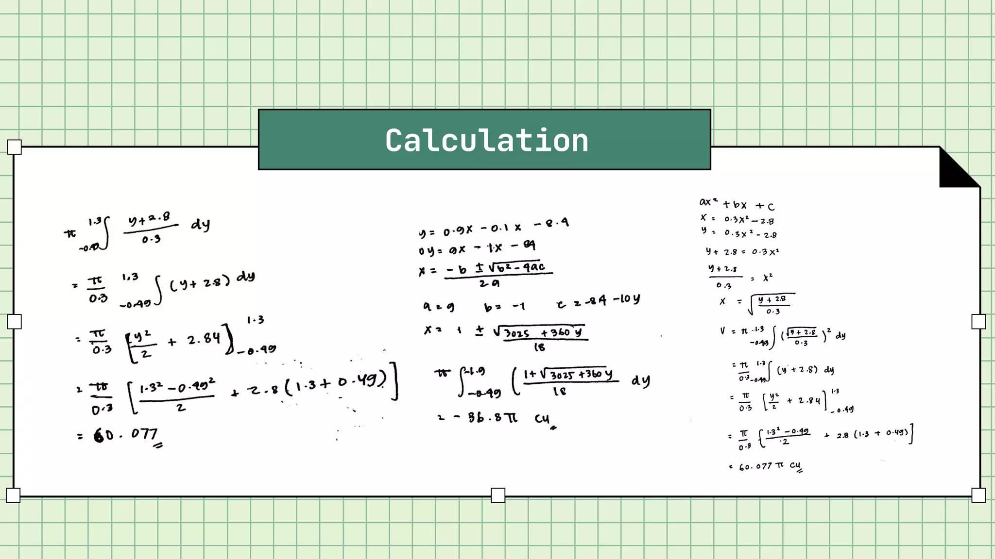 Finding volume of a bowl by using integration | PPT