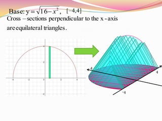 Finding volume of a solid using cross sectional areas | PPT