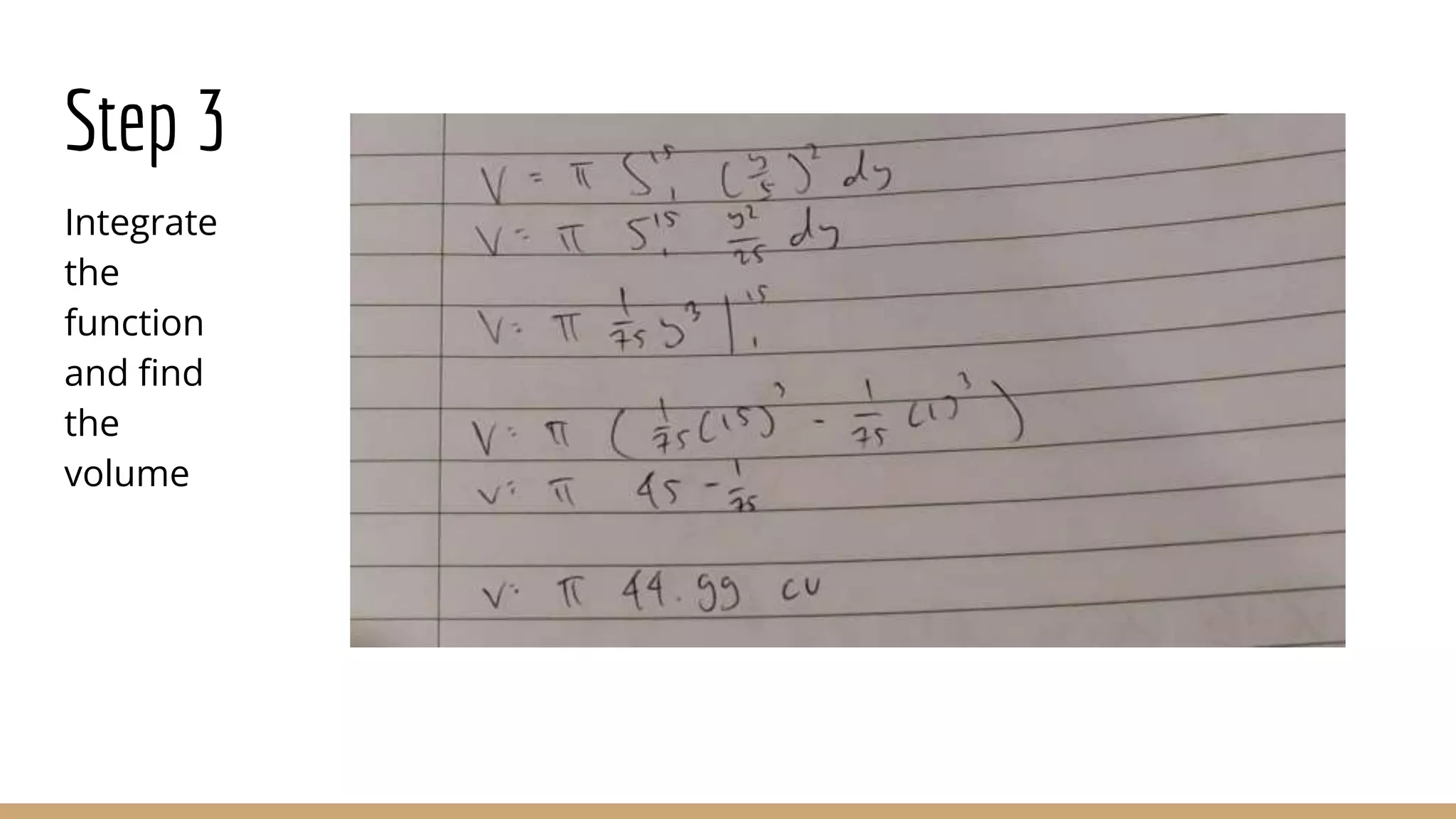 Finding volume of ice cream cone by integration | PPT